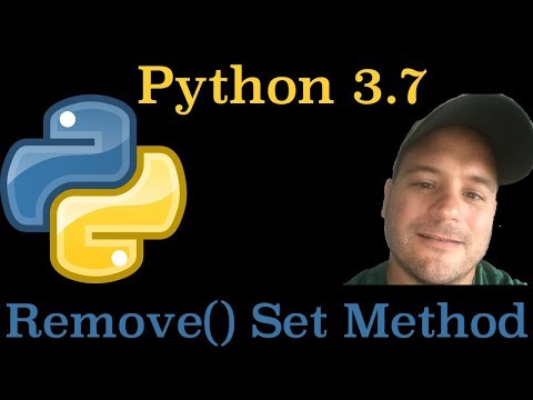 Python 3.7: How To Use The Set Remove() Method In Python