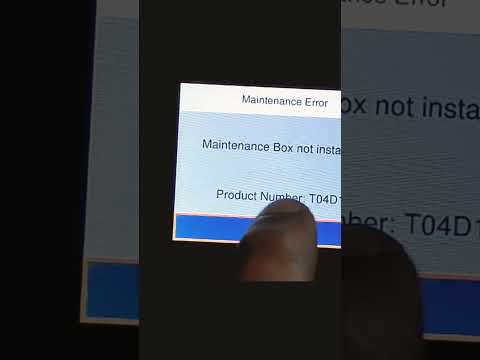 Epson L6170 Maintenance error T04D1 Maintenance Box not installed it's Service Life 😔 💯% Solution