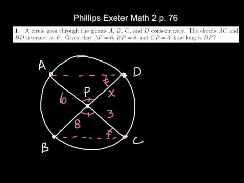 Intersecting Chords in a Circle