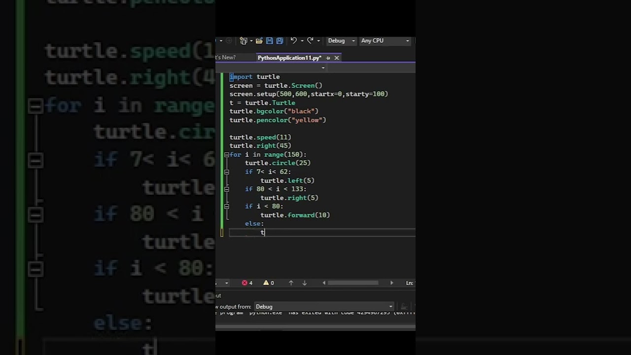 Circles LOOP in Python Turtle #python #viralshorts #shorts
