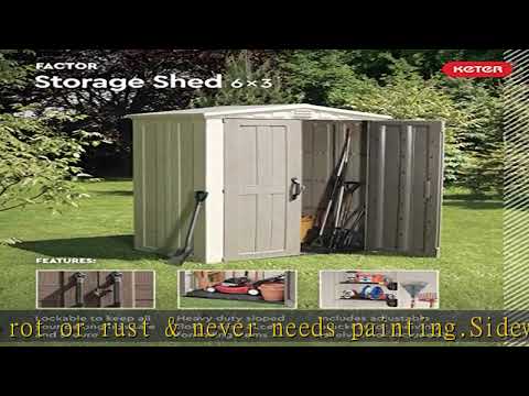 Keter Factor 6x3 Outdoor Storage Shed Kit-Perfect to Store Patio Furniture, Garden Tools, Bike Acce