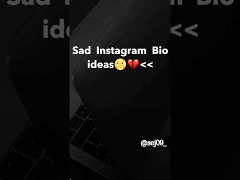 Sad instagram bio ideas #aesthetic #newaesthetic #trending #shortsviral #viralshort #shorts