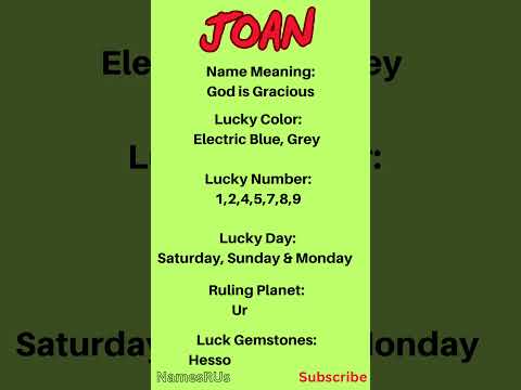 Joan Name Meaning #shorts #namemeaning #joan
