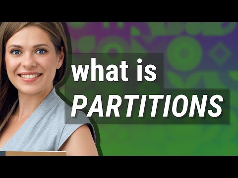 Partitions | meaning of Partitions