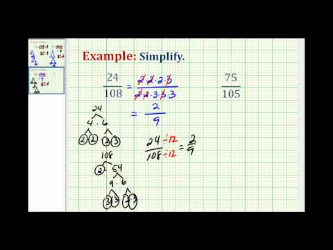 Example 2: Simplifying Fractions