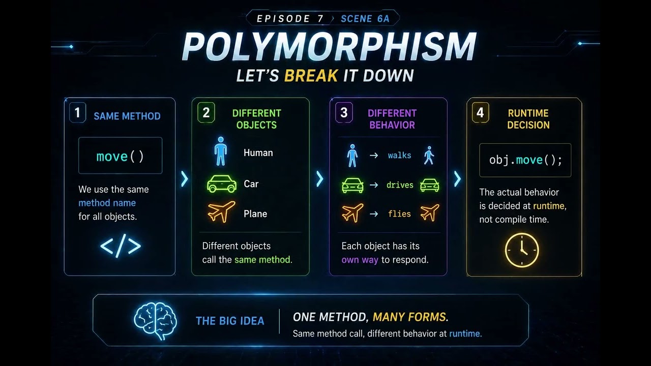 Episode 7 - Polymorphism Explained | One Method, Many Forms (OOP Series)