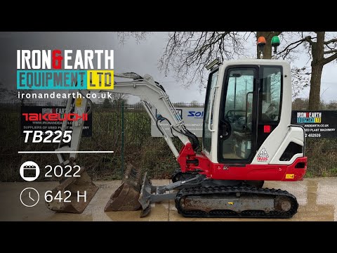 2022 Takeuchi TB225 2.5 Tonne Excavator