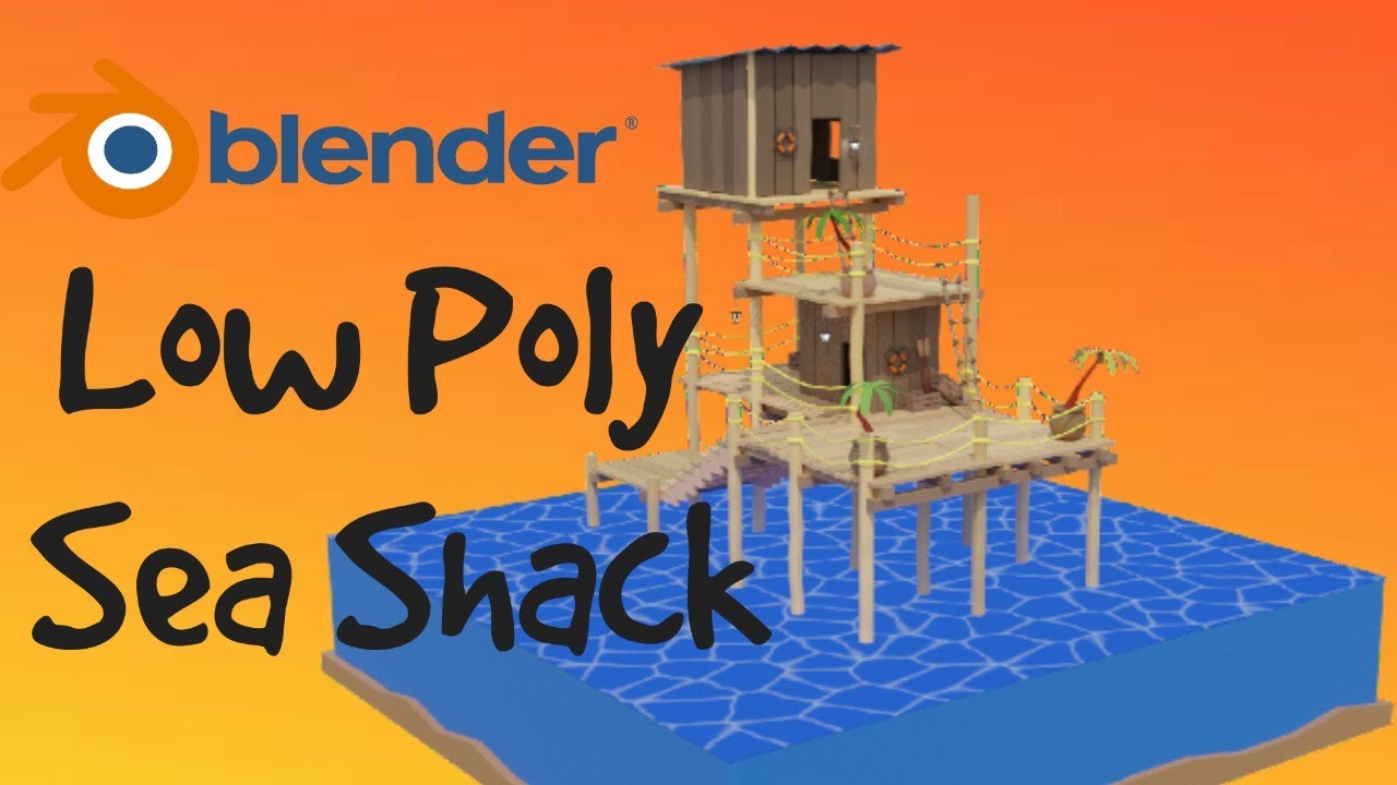 Sea shack Blender 3D Tutorial #blender #blender3d #blendertutorial
