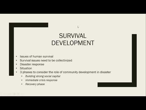 Survival Development- Dimension of Community Development in Urdu and English with Examples