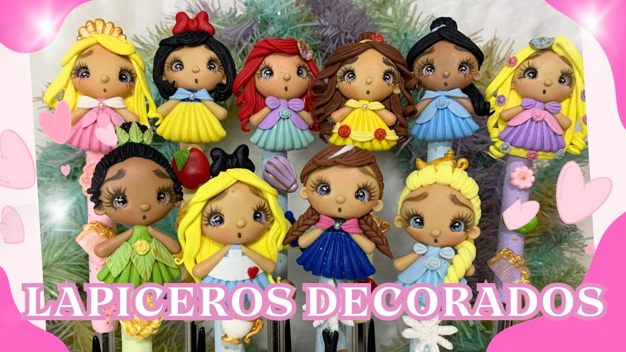 ✅FÁCIL! Lapiceros decorados en pasta flexible, como forrar plumas con porcelana fría