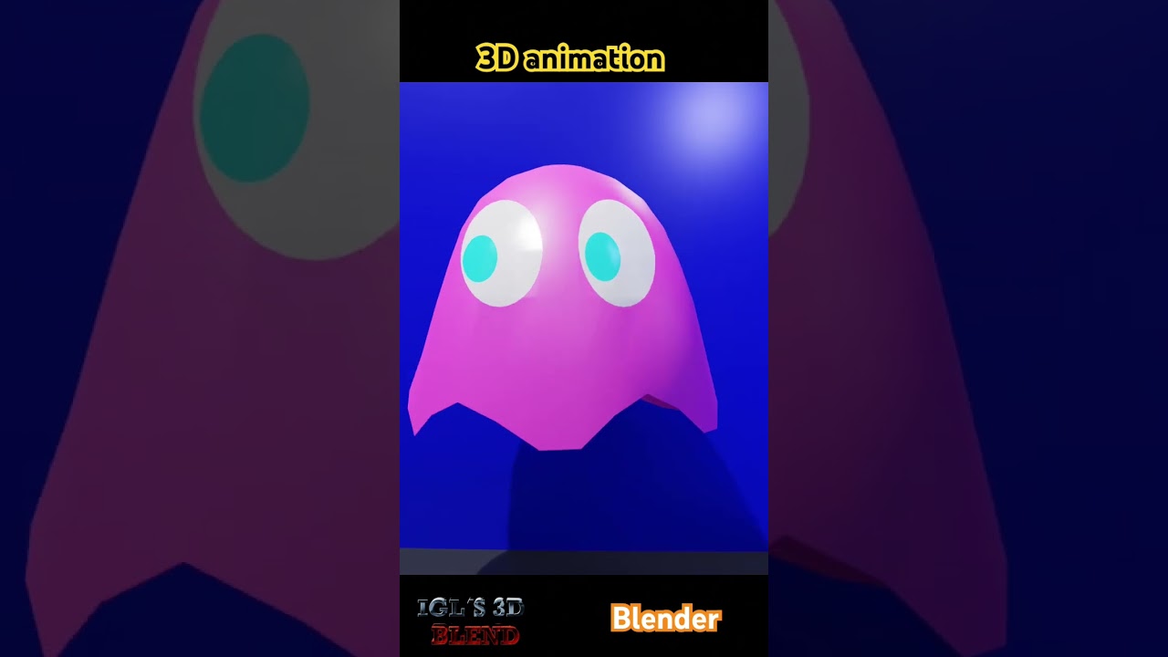 Pac-Man 3D render #shorts #pacman #blender