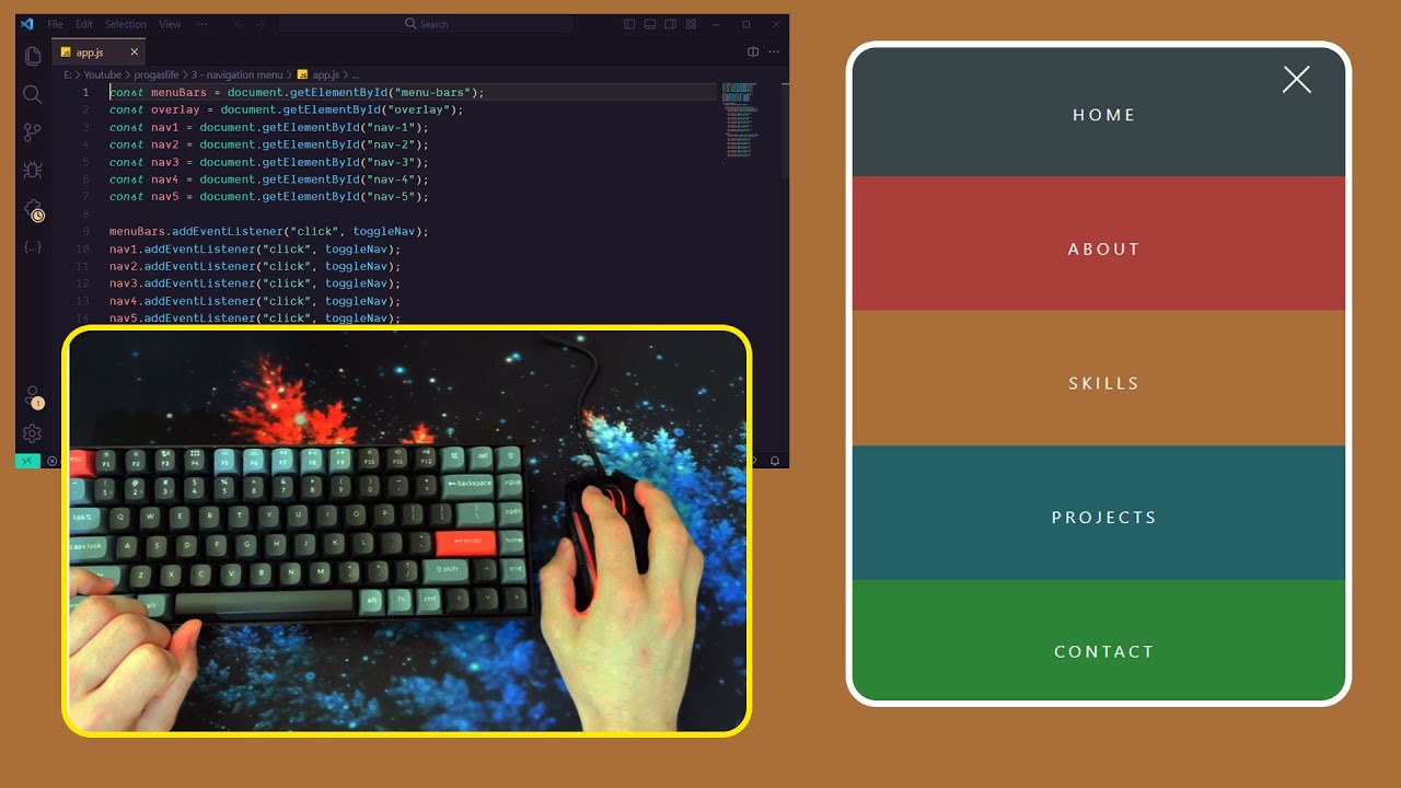 ASMR Programming - Navigation Menu - No Talking