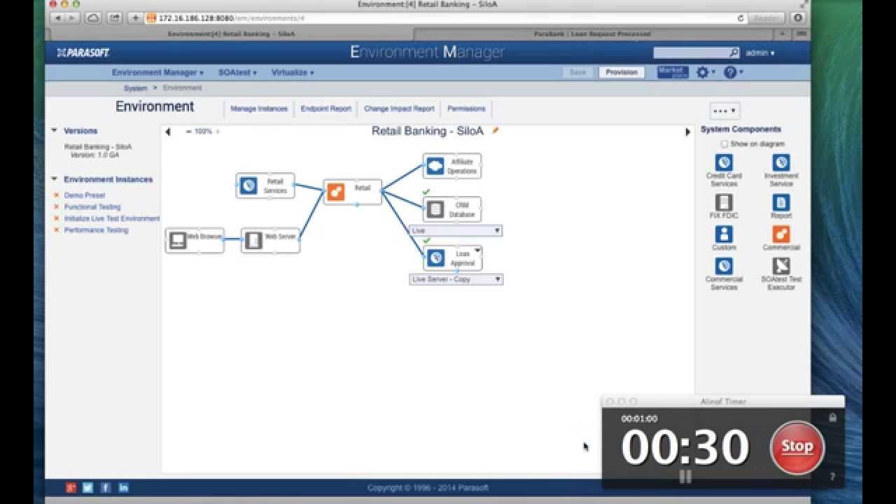 Parasoft Service Virtualization: 30-second demo