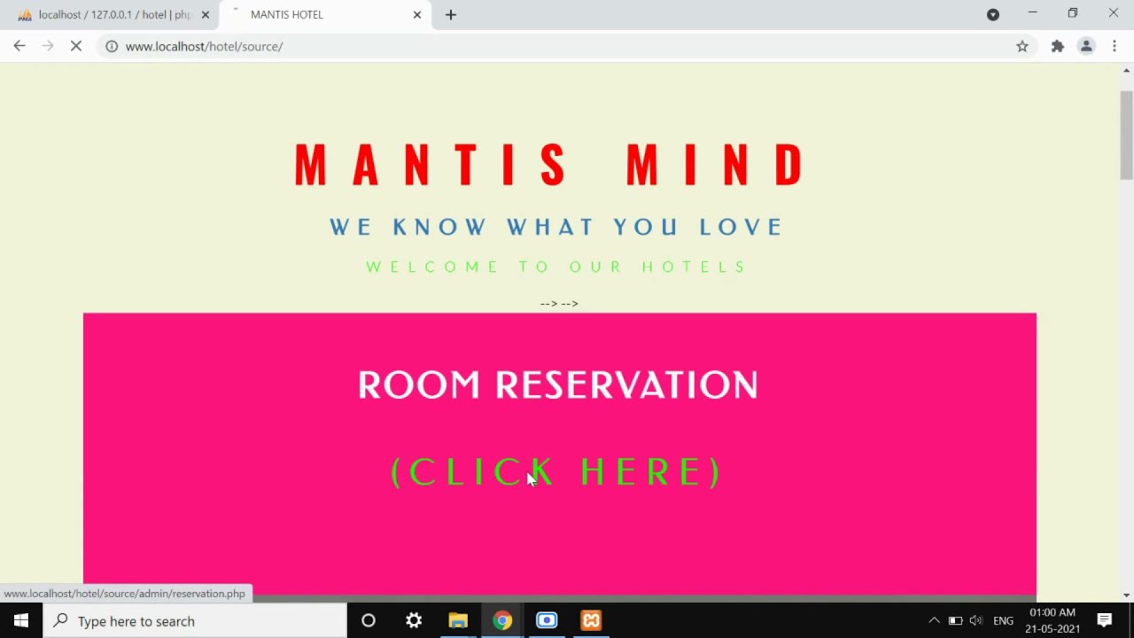 Hotel Management System || DBMS MINI PROJECT||step by step || PHP MYSQL JS HTML CSS || MANTIS MIND