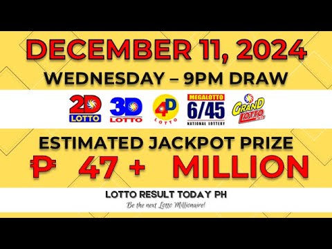 Lotto Result Today 9pm Draw December 11 2024 Swertres Ez2 Pcso | LRT PH