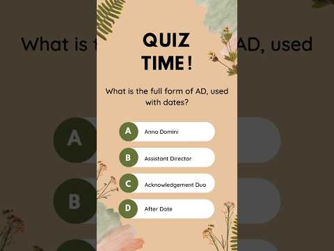What is the full form of AD,used with dates?🤔|General Knowledge|#shorts#shortvideo#trending#youtube