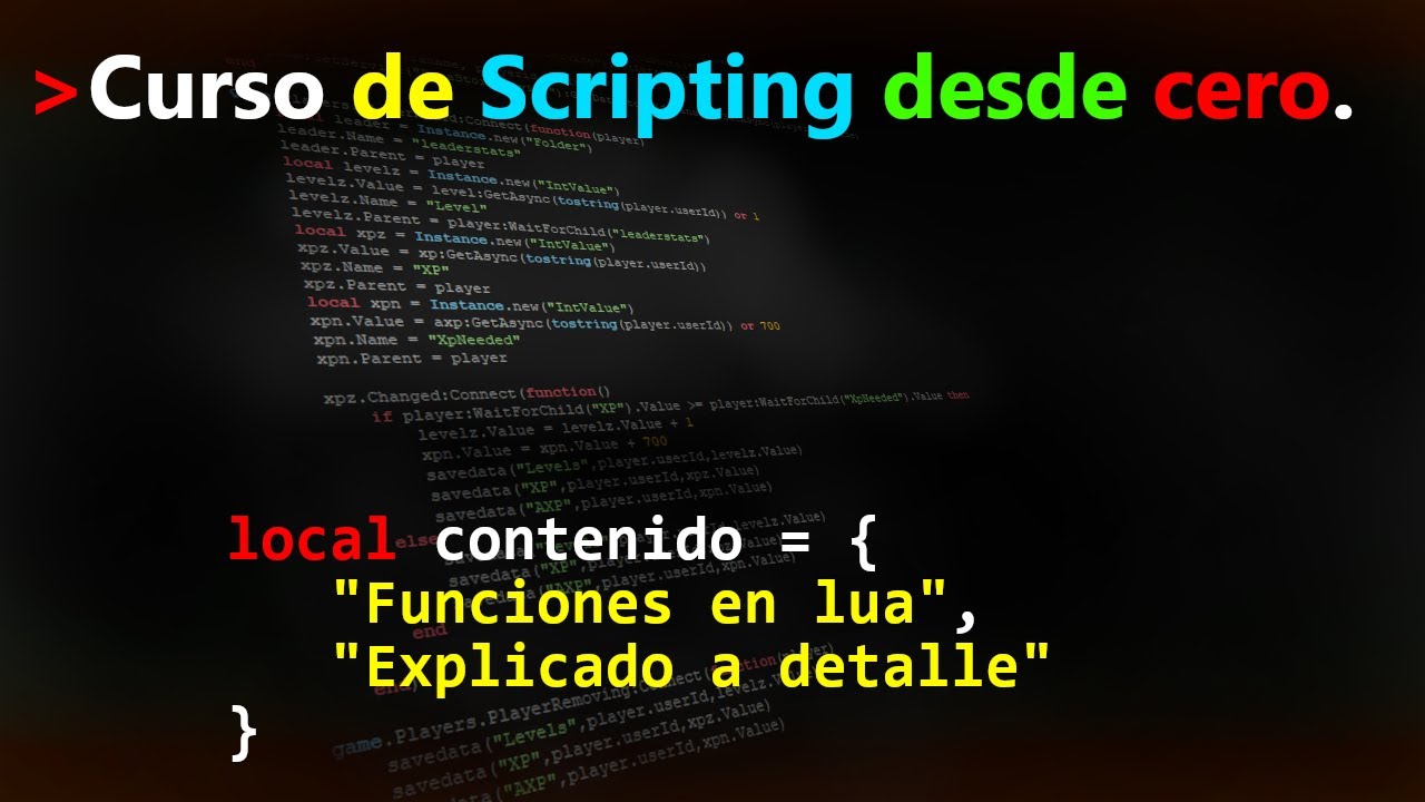 El video sobre FUNCIONES en lua que estabas buscando