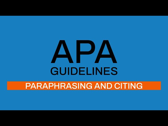 Mastering APA Guidelines: Paraphrasing and Citing Effectively | Galaxy