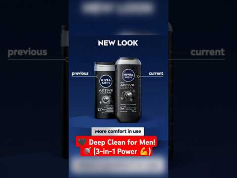 πΏ NIVEA MEN 3-in-1 Shower Gel! Deep Clean with Active Charcoal π€ #StayFresh #NIVEAMen #ShowerGel