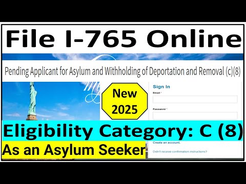 I-765 Online | Employement Authorization Document (EAD) as an Asylum Seeker C (8) Category.