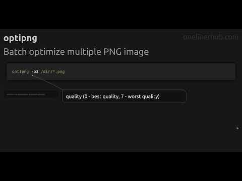 Batch optimize multiple PNG image