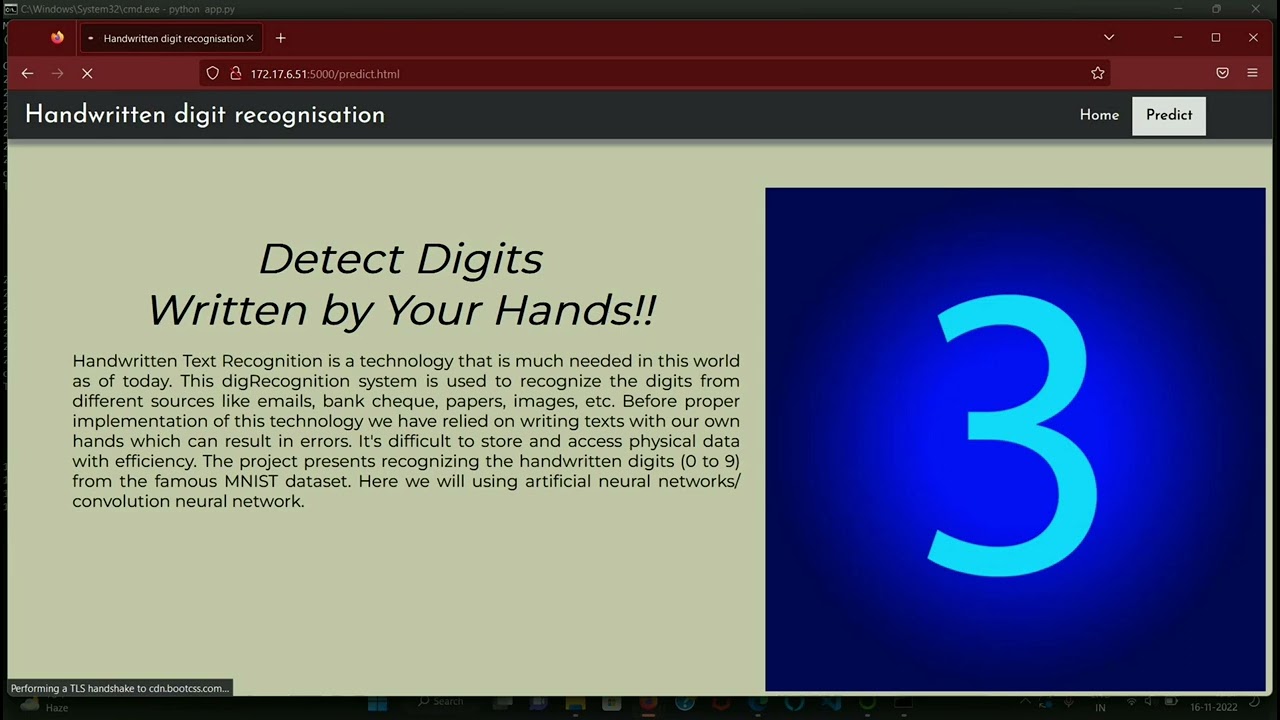 demo vedio#Novel Handwritten digit recognition#cnn#flask application