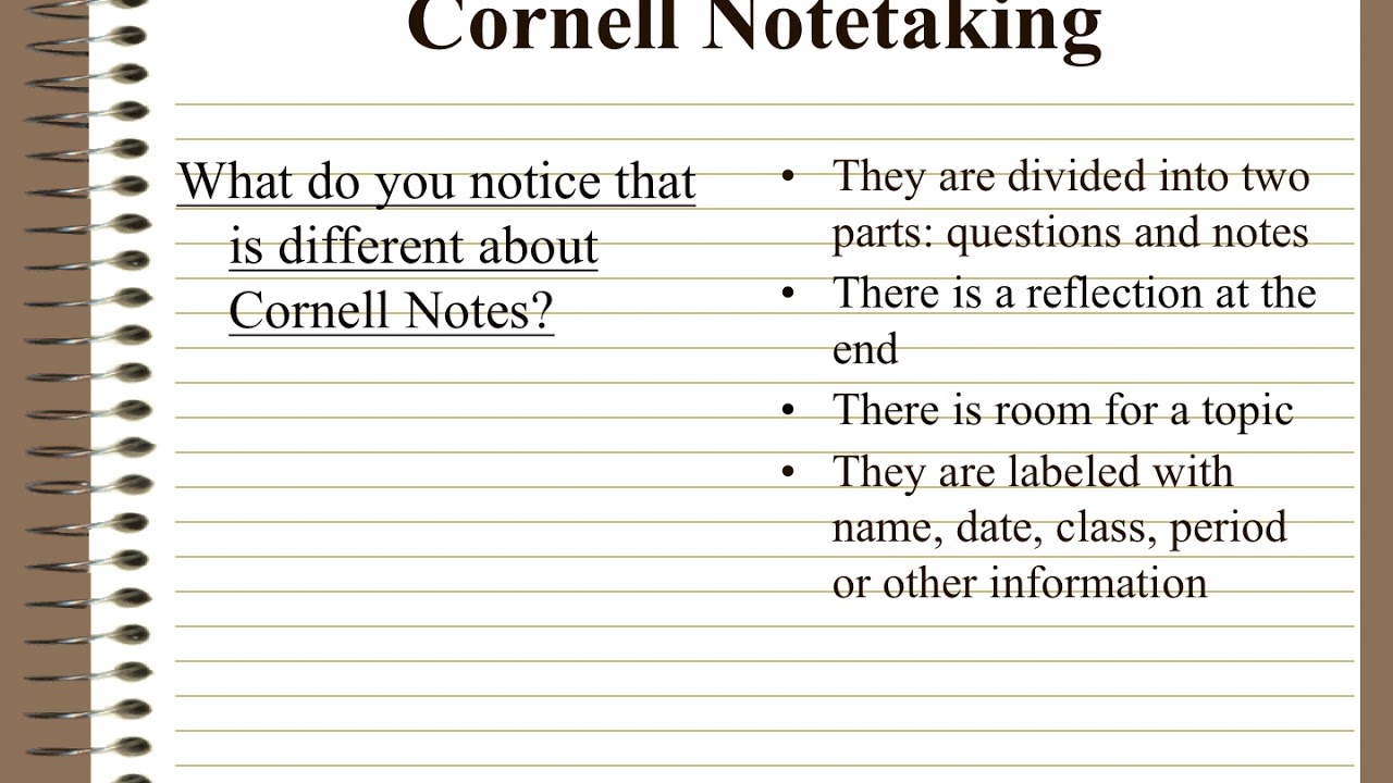 Cornell Notes Powerpoint