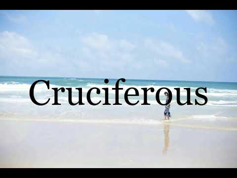 How To Pronounce Cruciferous🌈🌈🌈🌈🌈🌈Pronunciation Of Cruciferous