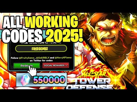 ⚠️New⚠️ ALL WORKING UPDATE CODES For All Star Tower Defense X - Roblox ASTD X Codes