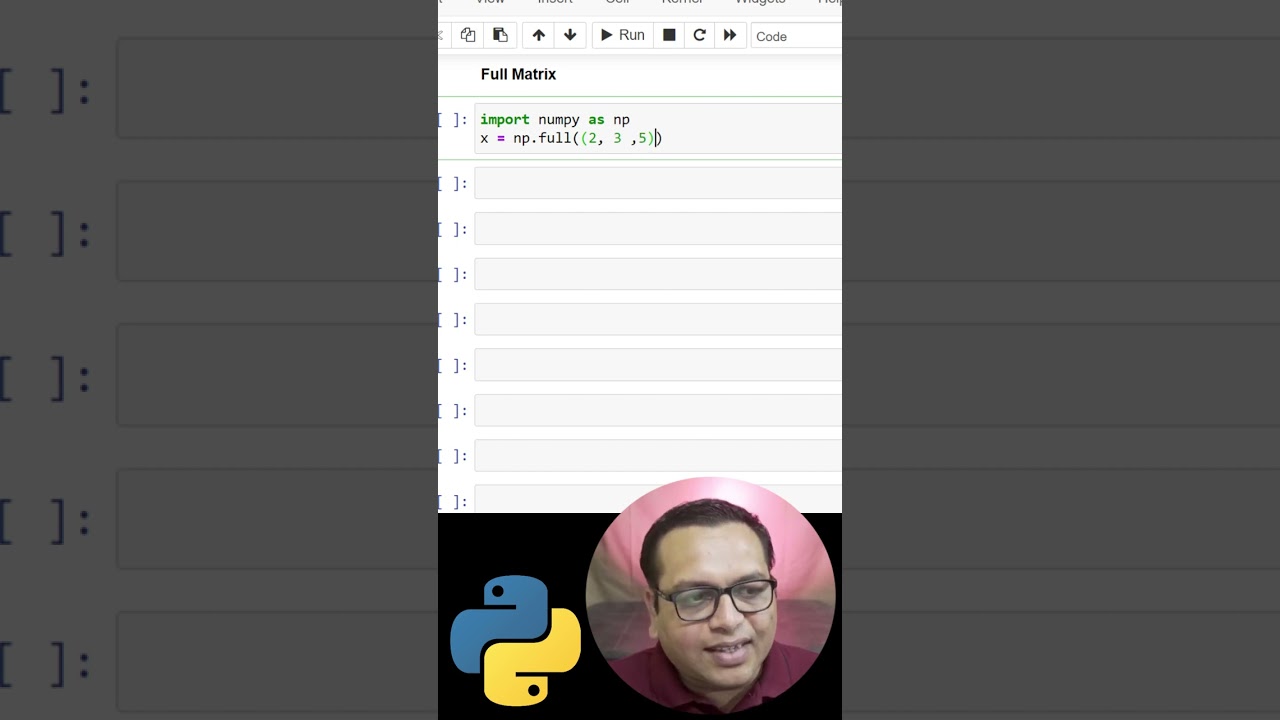 Python NumPy | Full Matrix #shorts