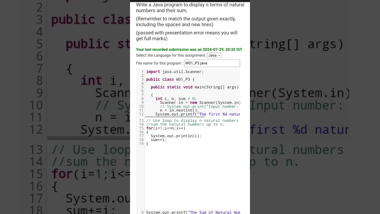 NPTEL Programming in java-Programming Assignment 3-Week 1-2024