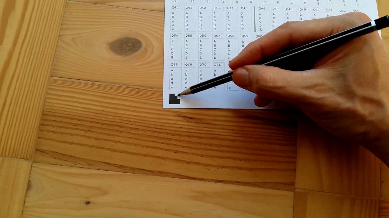 How to fill in multiple choice answer sheets