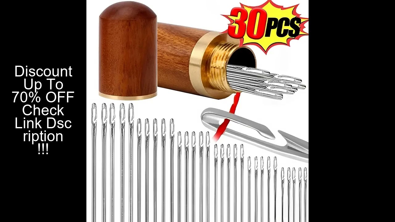 12/30Pcs Side Hole Blind Sewing Needles Stainless Steel Elderly Needles Hand Sewing Stitching Pin DI