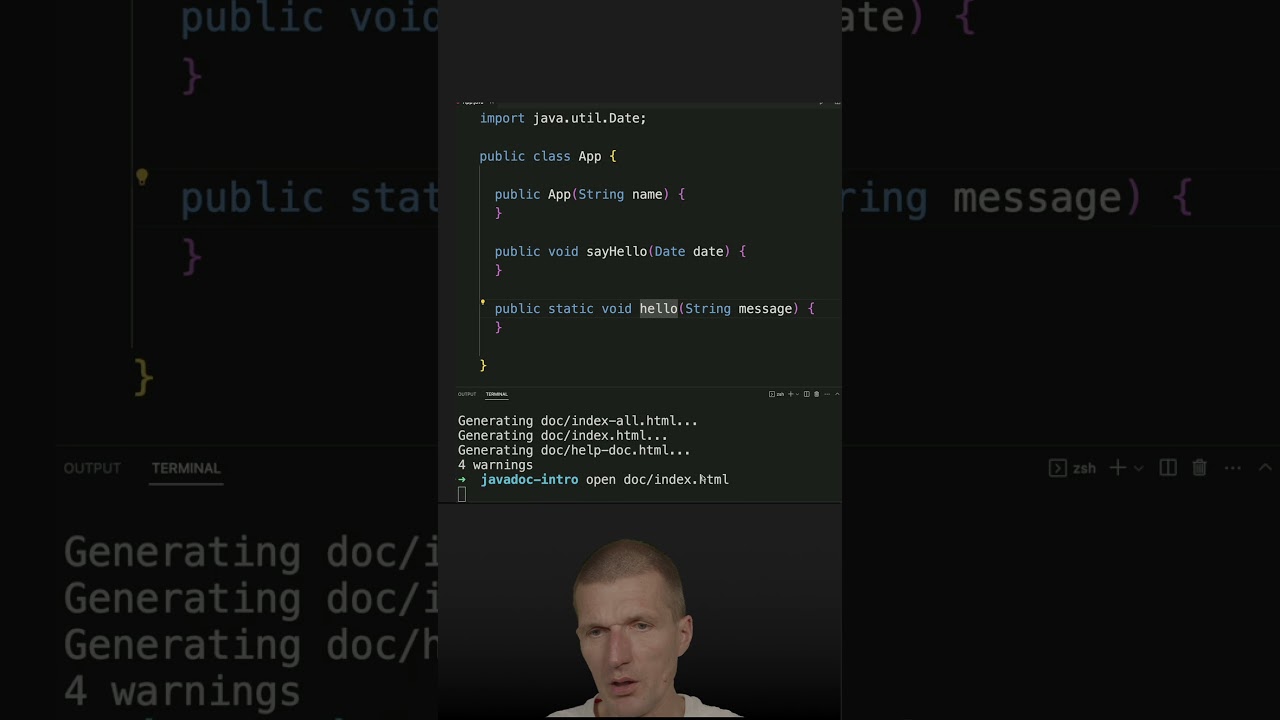 How To Generate Java Documentation from Source #java #shorts