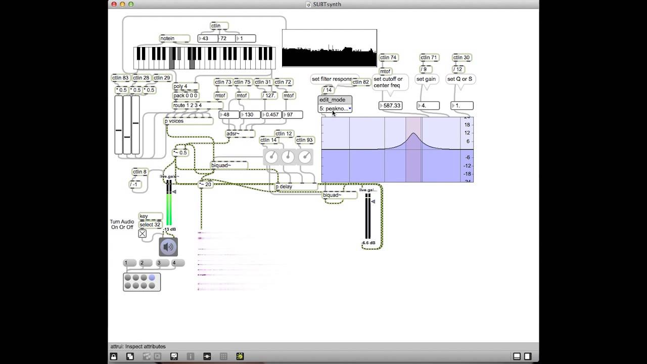 Subtractive Poly Synth- Max/MSP