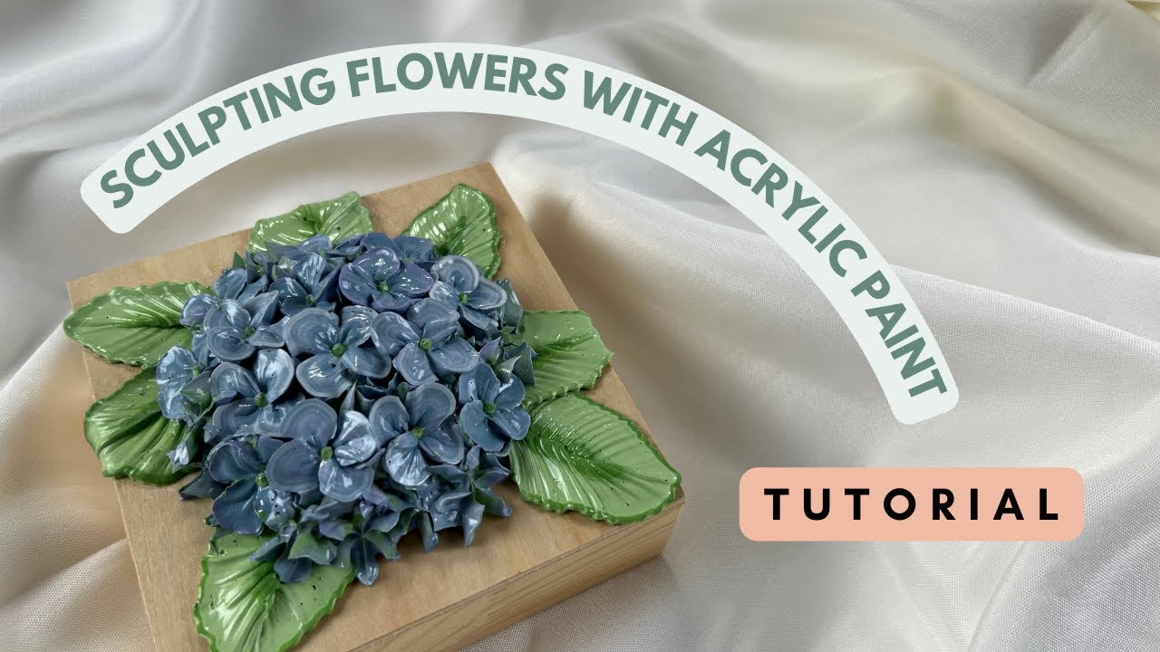 How to Pipe a Hydrangea Flower with Acrylic Paint | Full Detailed Tutorial (From Start to Finish)