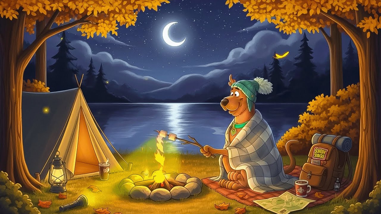 Scooby Doo’s Cozy Autumn Day – Lofi Beats & Crackling Fireplace for Relaxation and Study