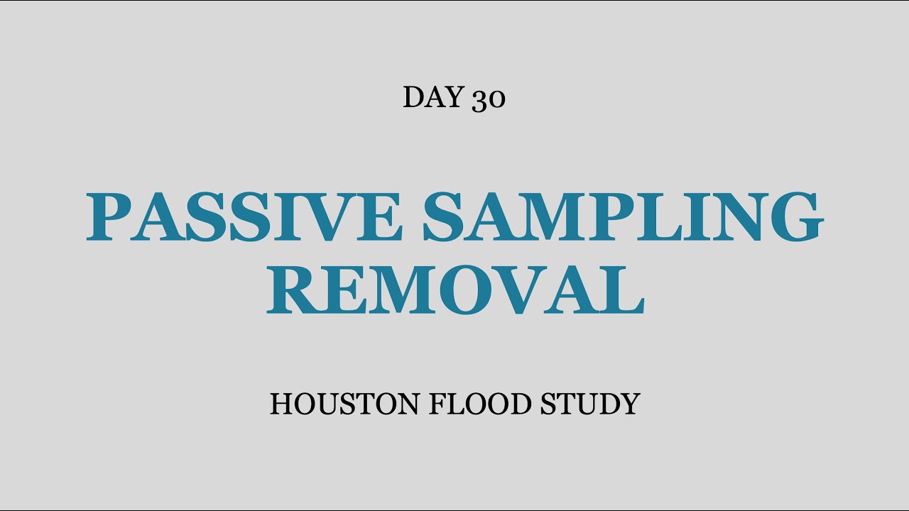 Passive Sampler Take Down