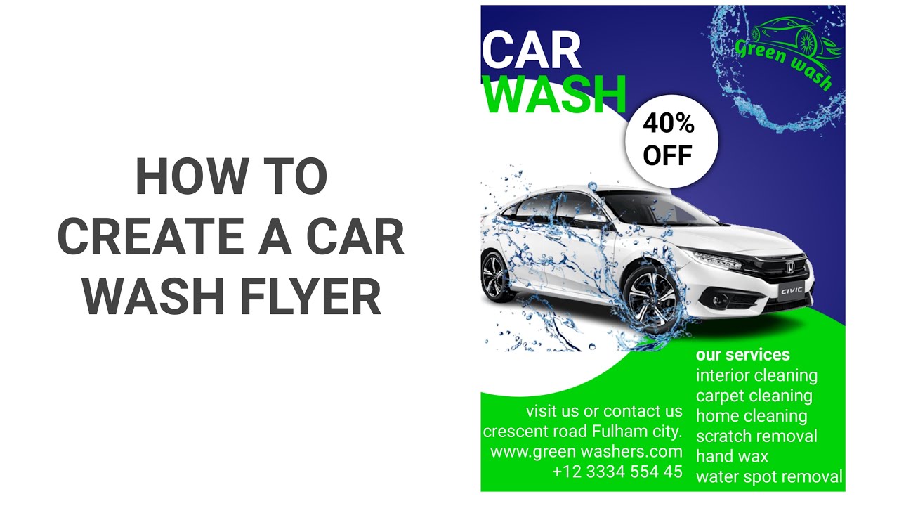 How to Create an Eye-catching Car Wash Flyer in Pixellab