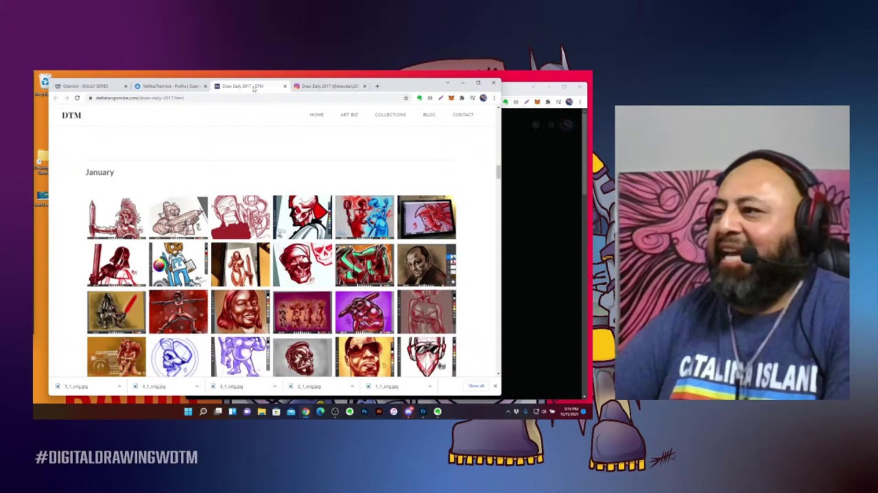 #DrawDaily2017 collection as an #NFT with @DeltaTangoMike and @SketchableApp and @OpenSea