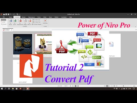 Tutorial 2 | Convert pdf to Word, exel, rtf, txt, img | Use of Nitro Pro