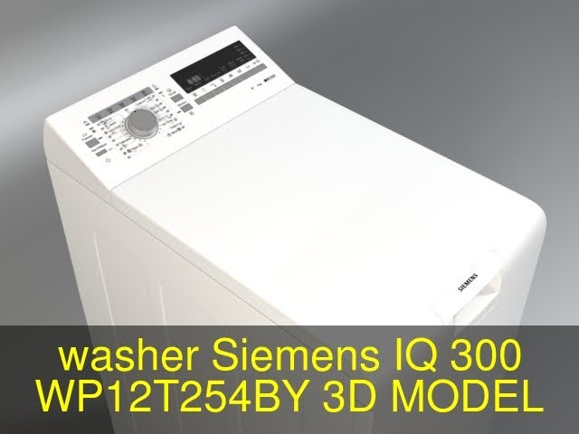 washer Siemens IQ 300 WP12T254BY 3D Model - FlatPyramid
