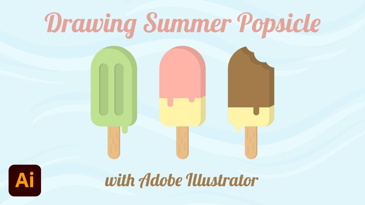 Drawing Summer Popsicle with Adobe Illustrator