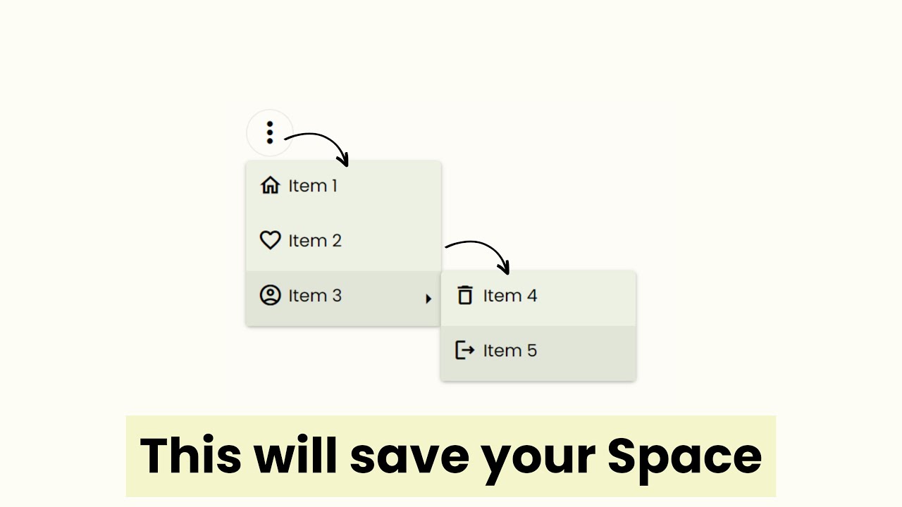 Create Extendable Navigation Menu using HTML CSS and JS | Google Material Design 3