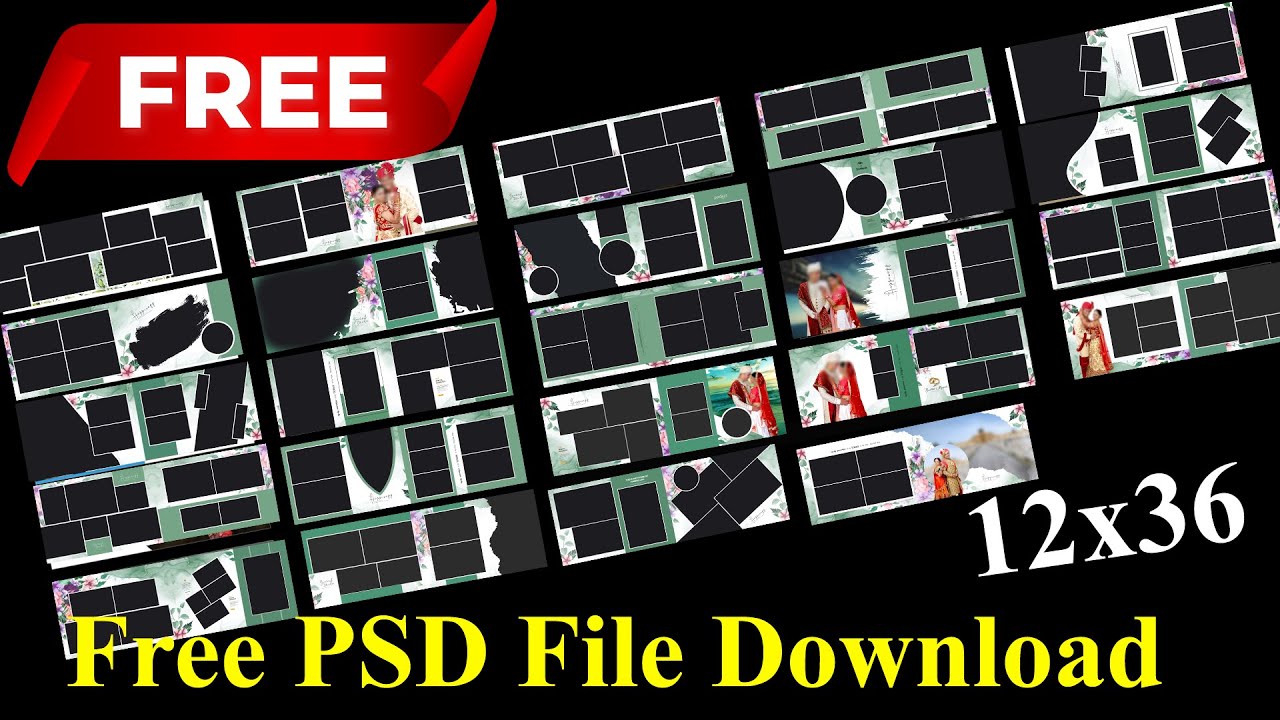 New Floral Background Free Download | Floral Album Psd | AP