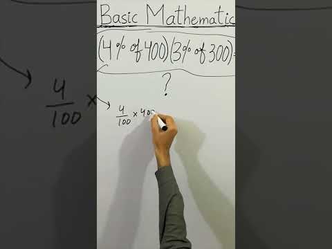😳 CLEAN BASIC MATHEMATICS (4% of 400)(3% of 300)=? #Shorts