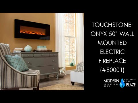 Touchstone: Onyx 50-Inch Wall Mounted Electric Fireplace (#80001)