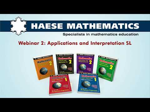 Webinar 2: Applications and Interpretation SL