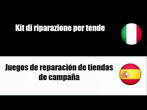 Imparare il vocabolario Spagnolo # Argomento = Articoli per campeggio