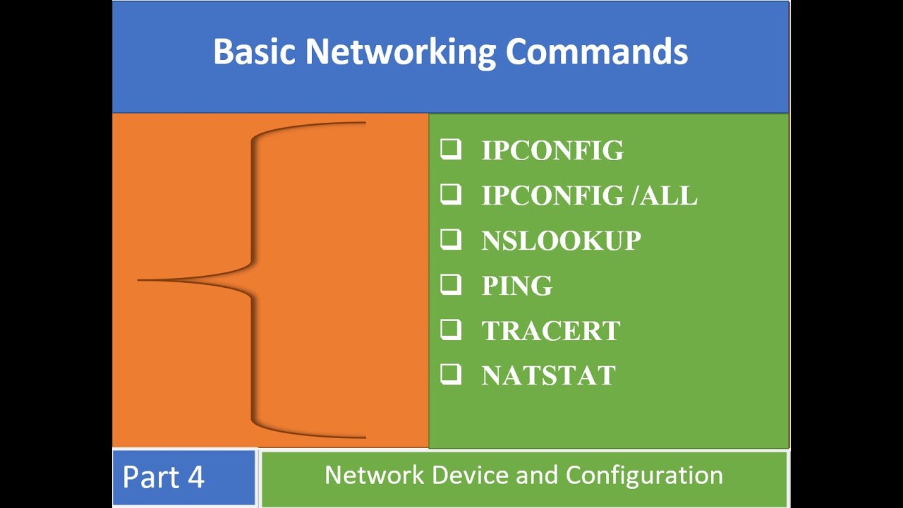 Part 4. Basic Networking Commands